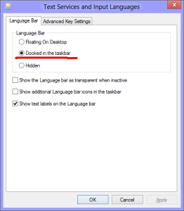 Configuring language settings in Windows 8