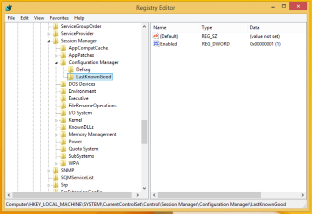 How to restore the Last Known Good Configuration feature in Windows 8.1
