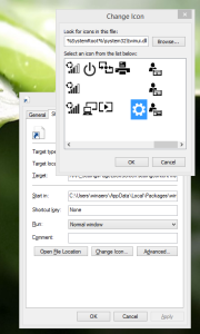How to open Webcam privacy settings in Windows 8.1 with one click
