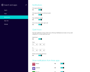 How to disable notification sounds for Modern apps in Windows 8.1