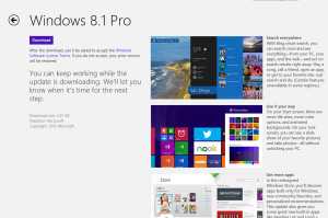 How to manually trigger the Windows 8.1 download from the Windows Store