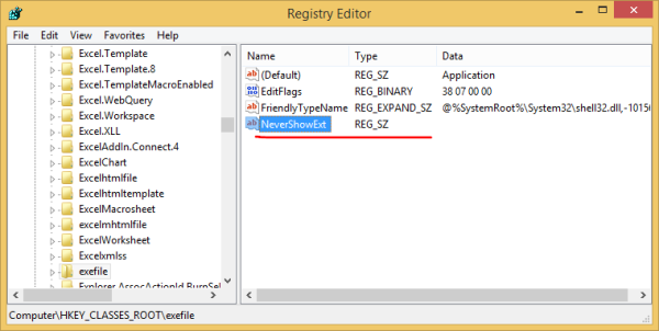 How to show or hide file extensions in Windows 8.1