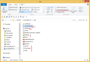 How to show or hide file extensions in Windows 8.1