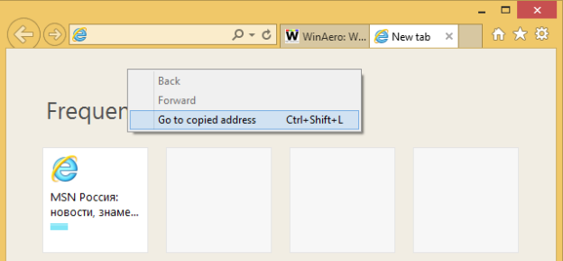 Paste and Go for Internet Explorer - the native way