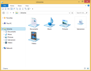 How to change the icon of default libraries in Windows 8.1