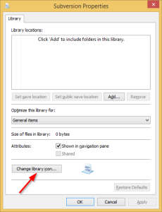 How to change the icon of default libraries in Windows 8.1