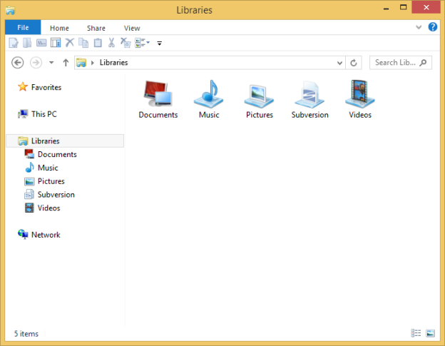 How to change the icon of default libraries in Windows 8.1