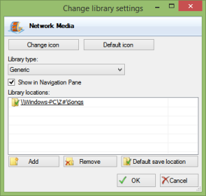 How to include UNC network folder paths and shares in Libraries