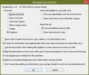 Queue copy and move operations in Windows with PerigeeCopy