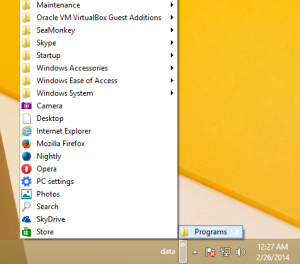 A Start menu toolbar trick of the taskbar in Windows 8 and 8.1
