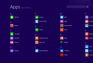 Display more apps in Apps view of Start screen in Windows 8.1 Update