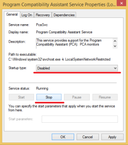 Disable 'This program might not have installed correctly' message