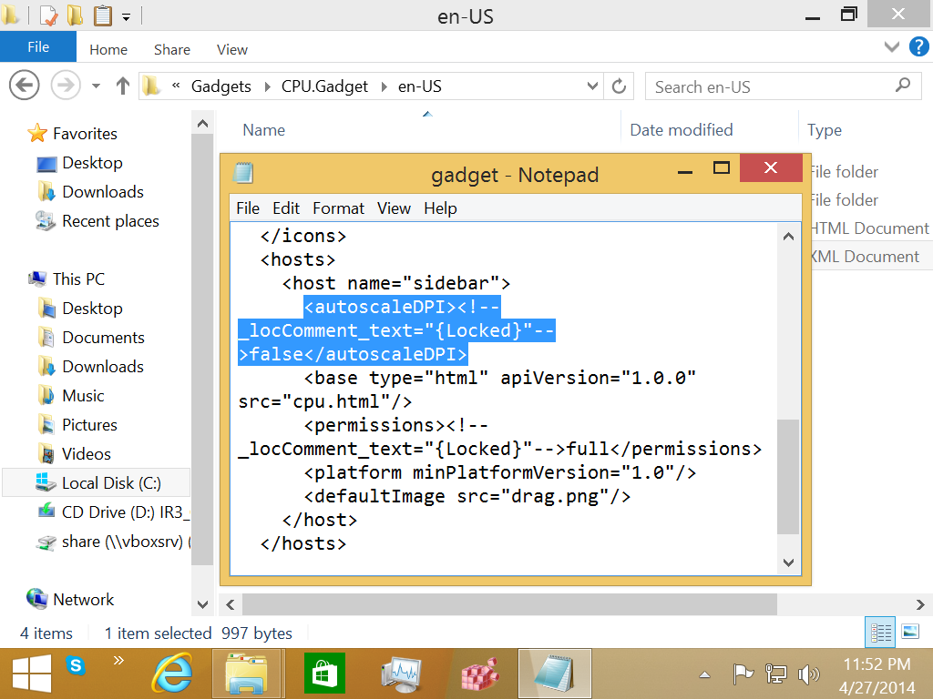 Fix: Gadgets displaying broken in Windows 8.1 or Windows 7 with IE11