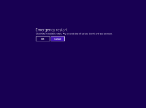 How to perform an emergency restart of Windows 8