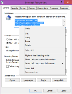How to copy website addresses (URLs) of all open tabs in Internet Explorer