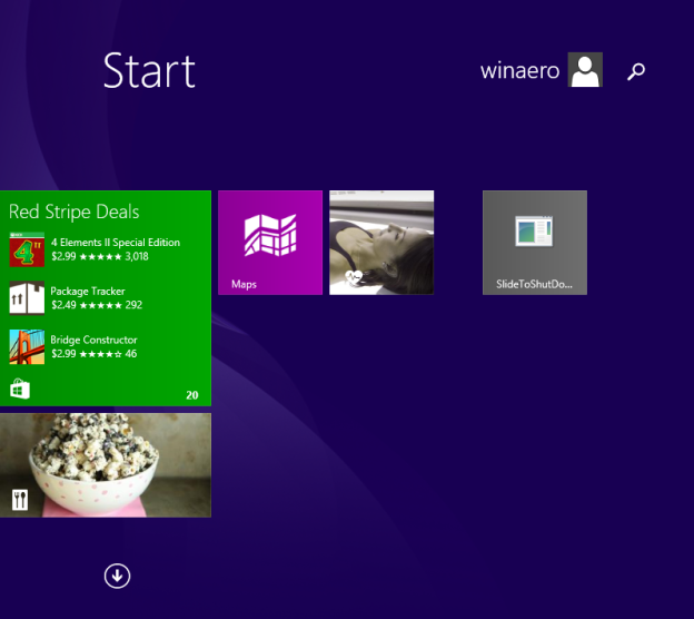 SlideToShutdown is the Start Screen's power button alternative in ...