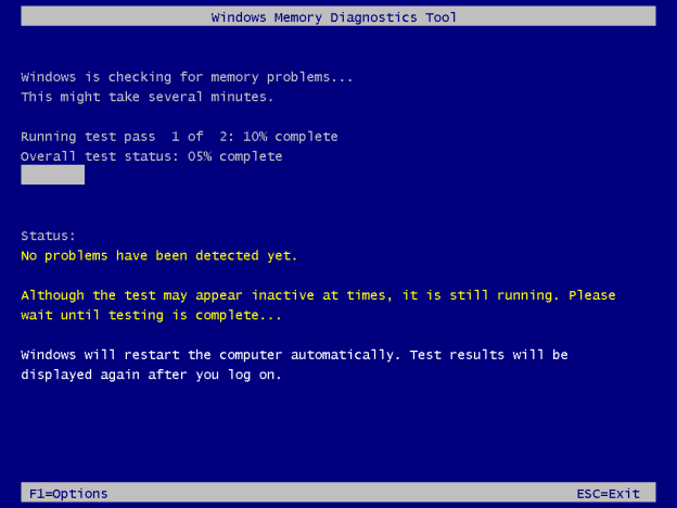 How to diagnose memory using Memory Diagnostics Tool in Windows 8