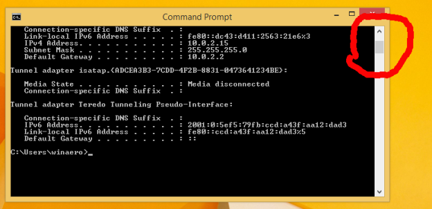 Fix: no scrolling in the command prompt after font change
