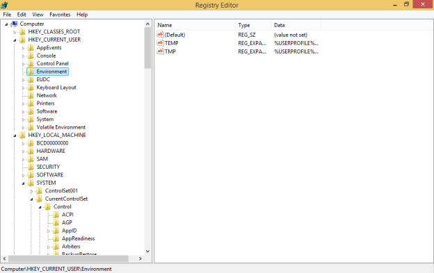 How to see names and values of environment variables in Windows 8 and ...