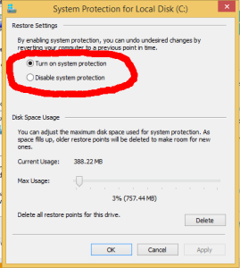 How to configure or disable System Protection (System Restore) in ...