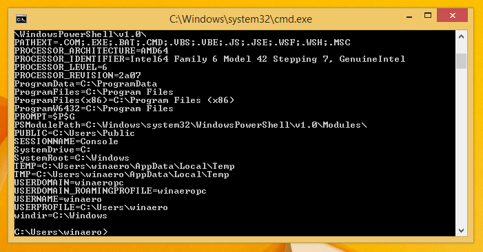 How To See Names And Values Of Environment Variables In Windows 8 And 
