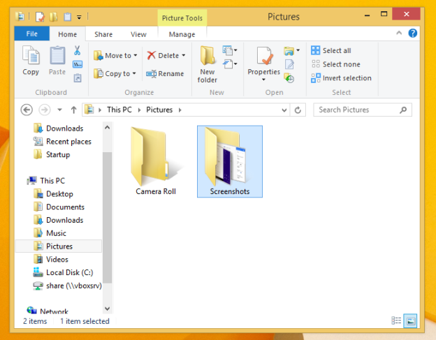 How to change default screenshots location in Windows 8.1 and Windows 8