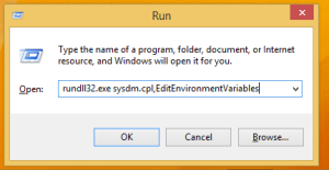 How to edit environment variables quickly in Windows 8.1 and Windows 8