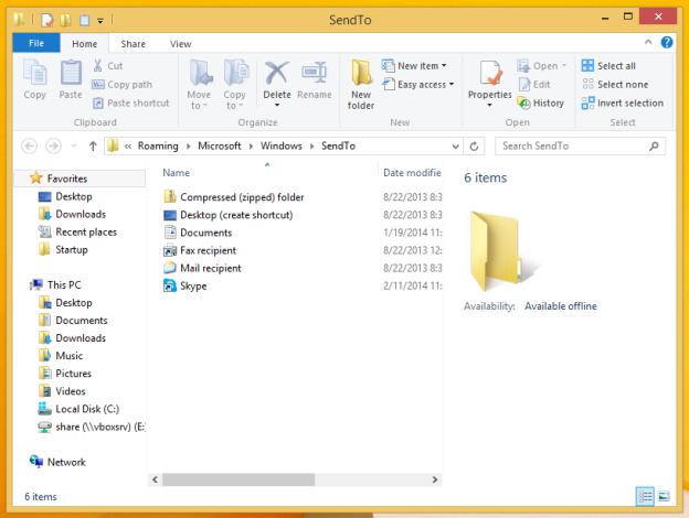 How to add custom items to the Send To menu in Windows 8 and Windows 7