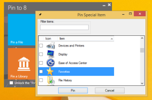 How to pin Favorites to the taskbar or the Start screen in Windows 8.1