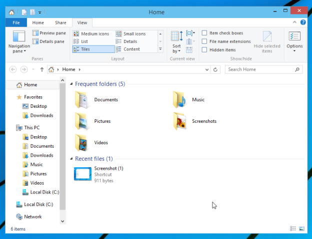 How to restore default grouping in Home folder in Windows 10