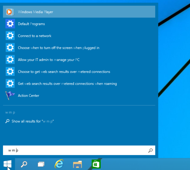 Search apps faster in the Start menu in Windows 10