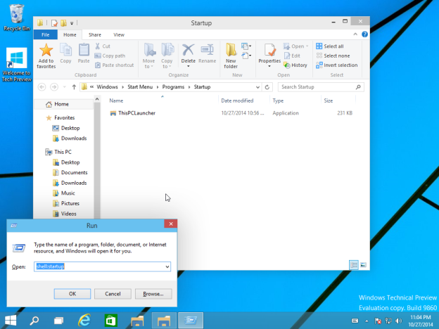 Open This PC instead of Home in Windows 10 with a shortcut and hotkeys