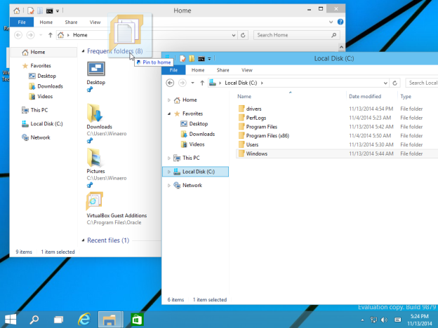 Pin any folder or disk drive to the Home location in Windows 10