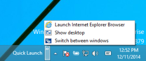 How to enable Quick Launch in Windows 10