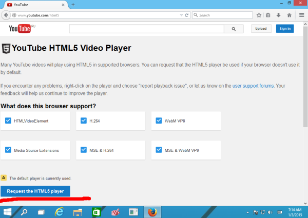 Use YouTube without flash installed in Firefox