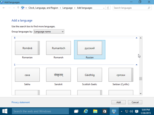 MUI language CAB file - install in Windows 10