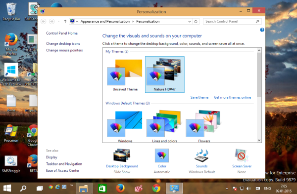 Install desktop theme for all users in Windows 10, Windows 8 and Windows 7