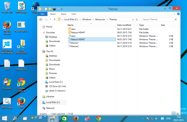 Install desktop theme for all users in Windows 10, Windows 8 and Windows 7