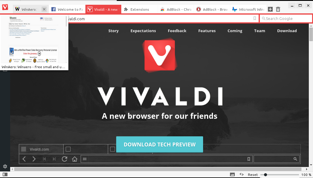 Vivaldi - A browser for all Opera 12 fans