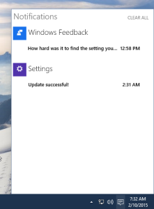 Disable notifications in Windows 10