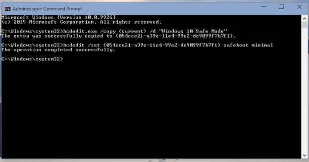 Add Safe mode to boot menu in Windows 10 and Windows 8