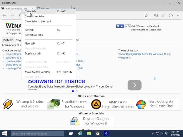 Windows 10 build 10014 - Spartan hands on review