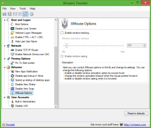 Turn on Xmouse active window tracking (focus follows mouse pointer) feature in Windows 8.1 ...