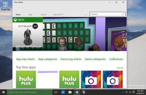 Windows 10 features blue Store (beta) app