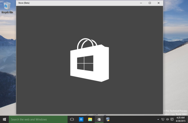 Windows 10 features blue Store (beta) app