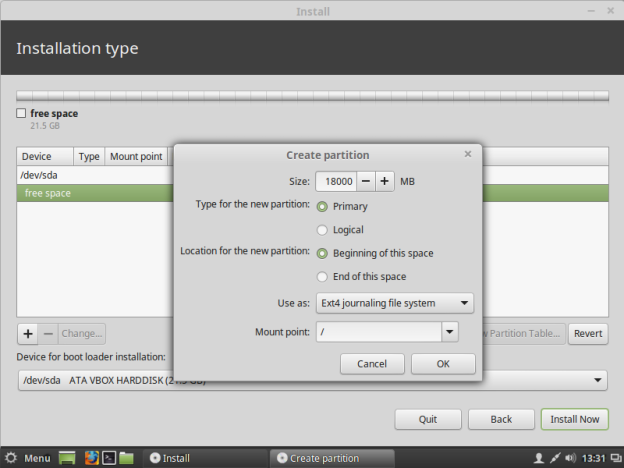 How to partition your hard drive to install Linux Mint