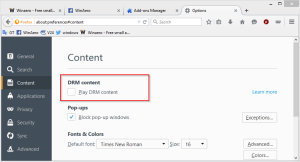 How to disable DRM in Firefox 38