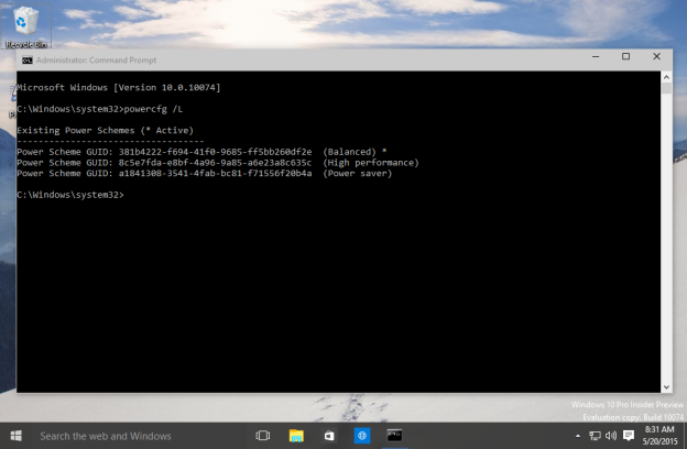 Add Switch Power Plan context menu to Desktop in Windows 10