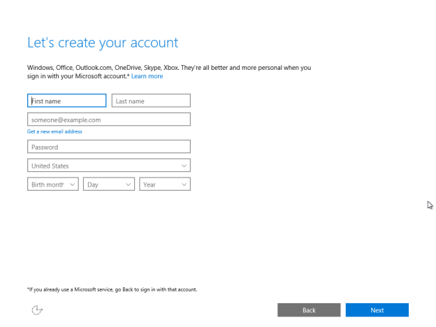 Windows 10 build 10122 forces you to use Microsoft Account