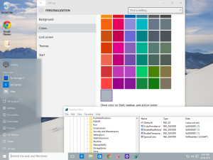 Add a custom color for taskbar to Windows 10 Settings app
